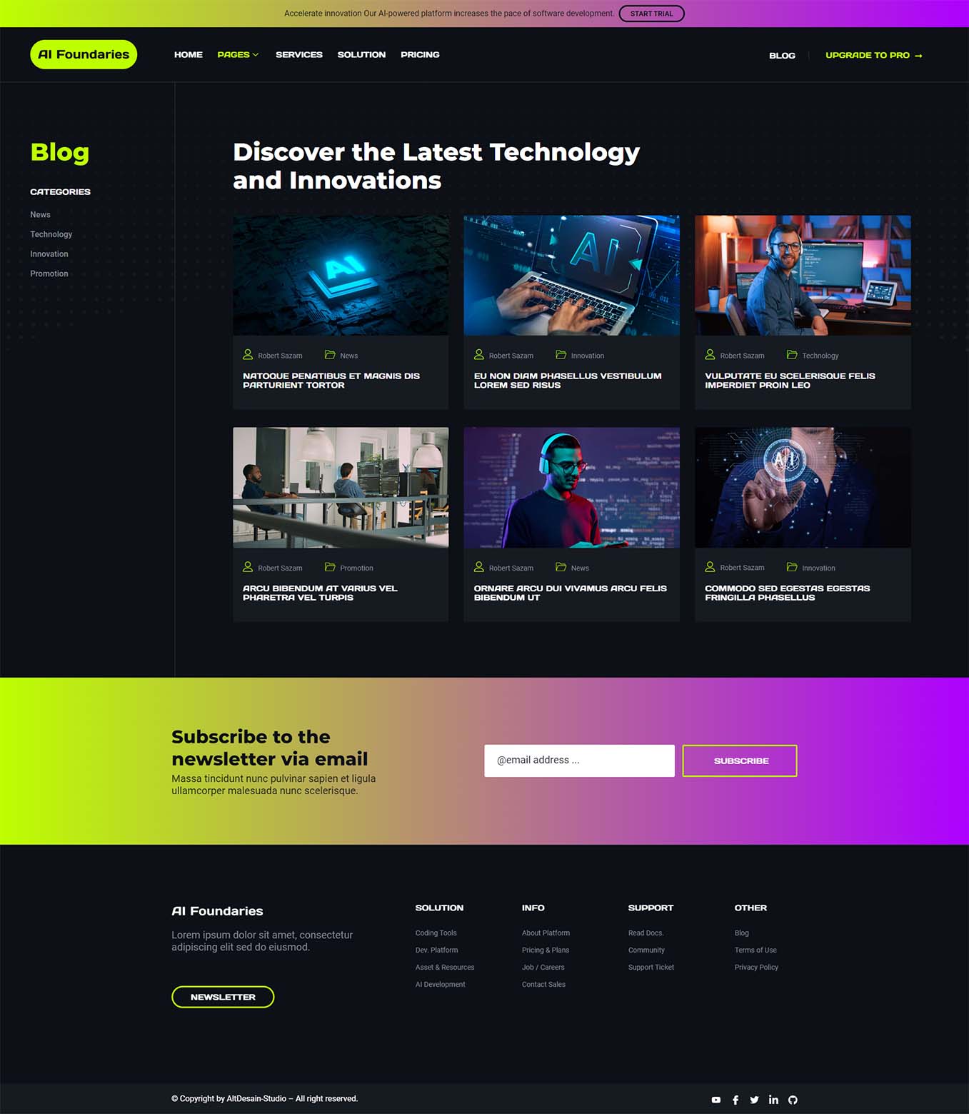 AI Foundaries - Software Developer Platform Elementor Template Kit by Alt-Desain